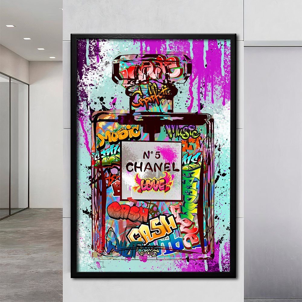 Quadro Decorativo Chanel Grafitti