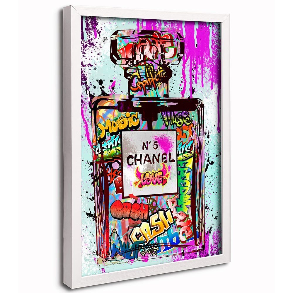 Quadro Decorativo Chanel Grafitti