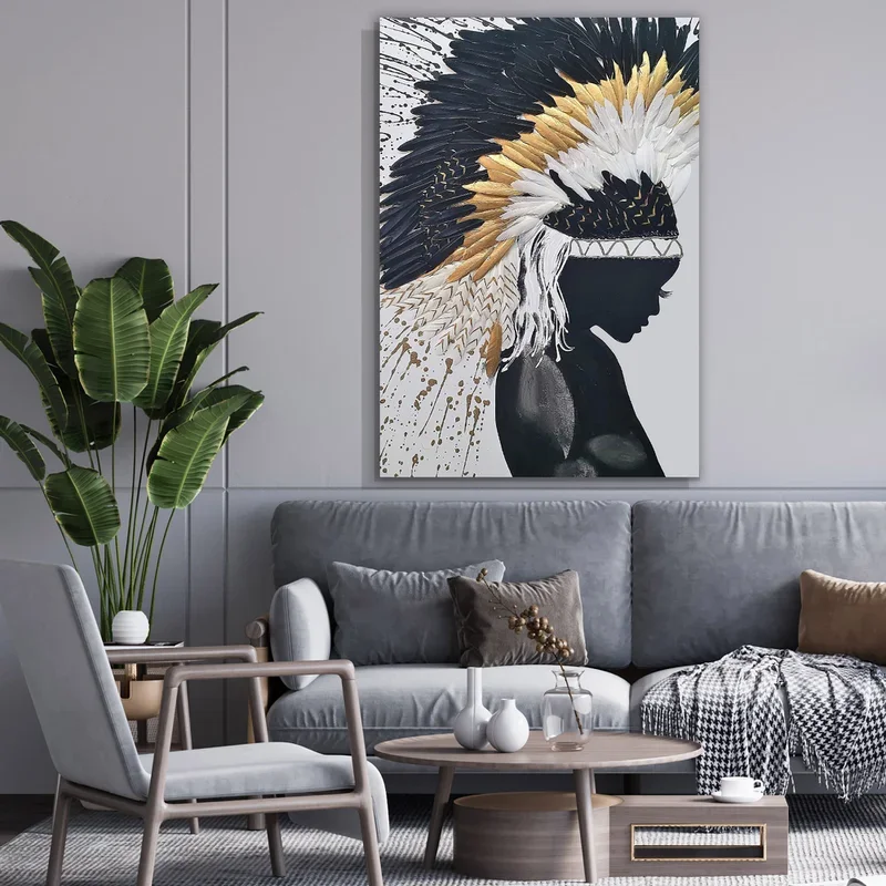 Tela Decorativa Grande Indian luxo - 60cm x 90cm