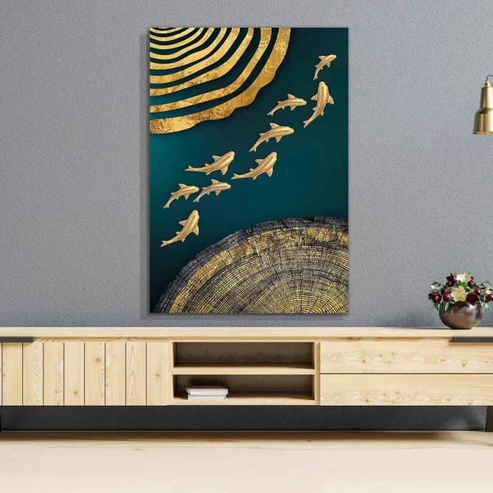 Tela Decorativa Grande Modern Tubarão - 60cm x 90cm