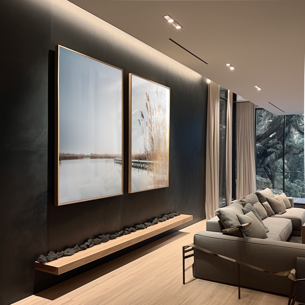 Quadros Paisagem Clean V655 Kit com 2 Quadros