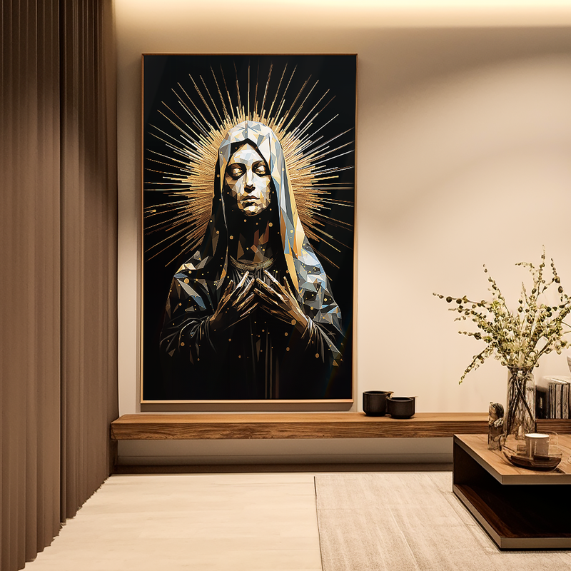 Quadro Decorativo Retrato Maria Vitral V929