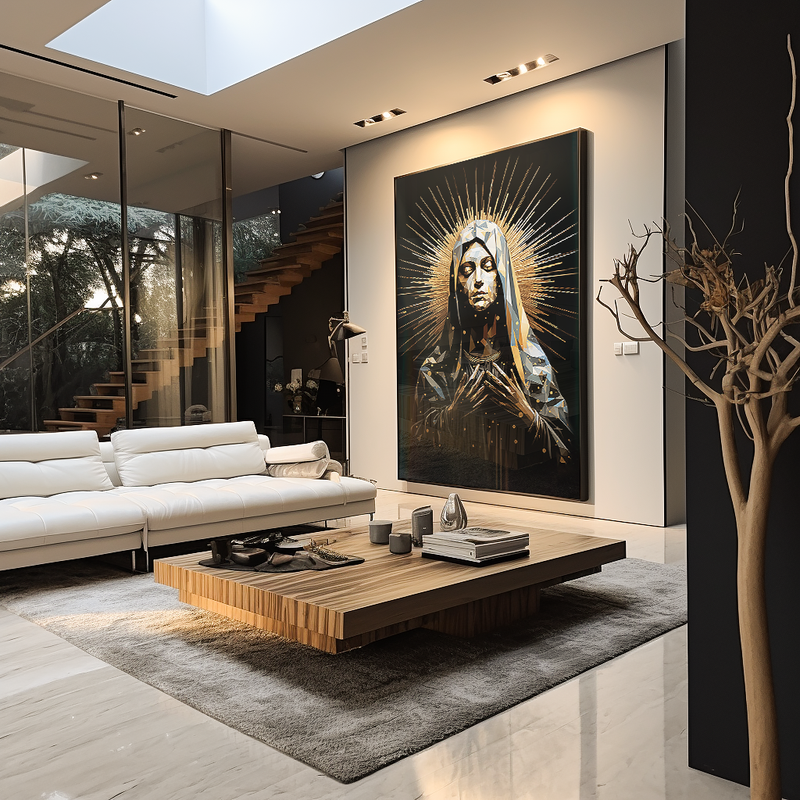 Quadro Decorativo Retrato Maria Vitral V929