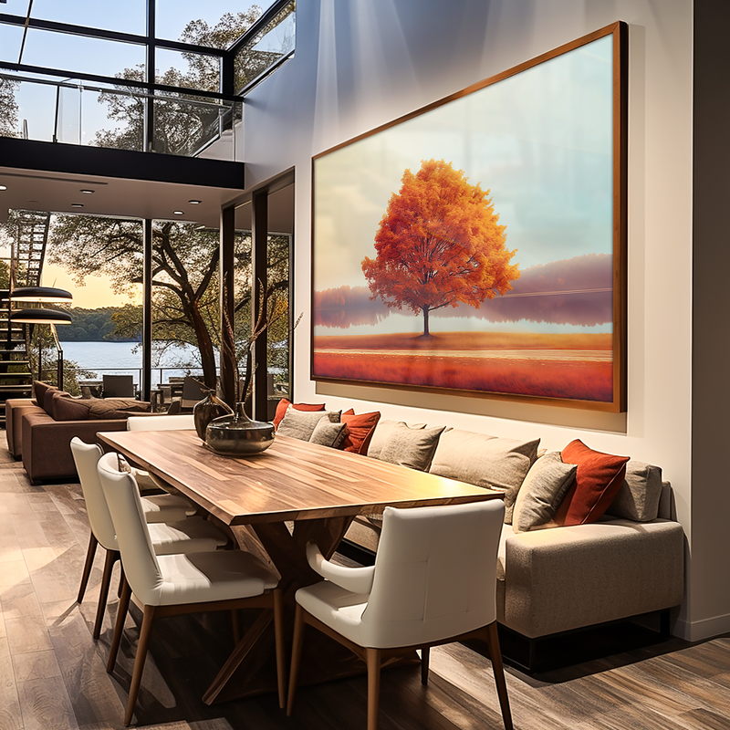 Quadro Decorativo Paisagem Árvore no Campo V969