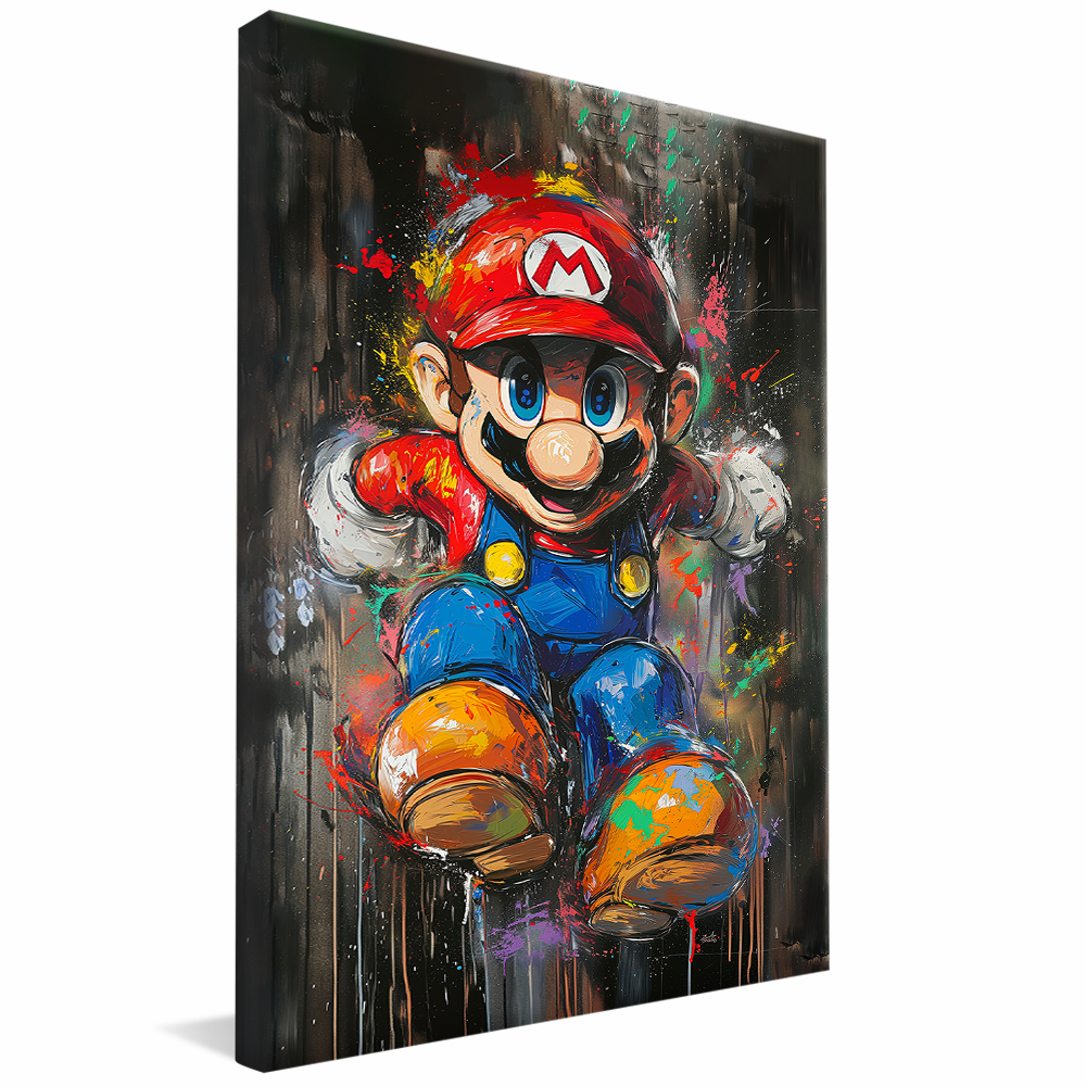 Quadro Decorativo Pintura Mario Bros V1149