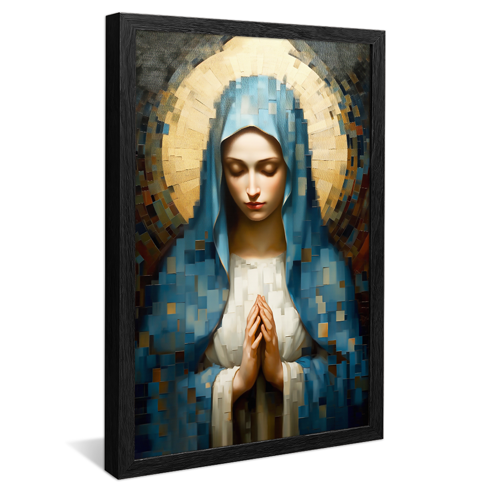 Quadro Decorativo Virgem Maria em Vitral V1430