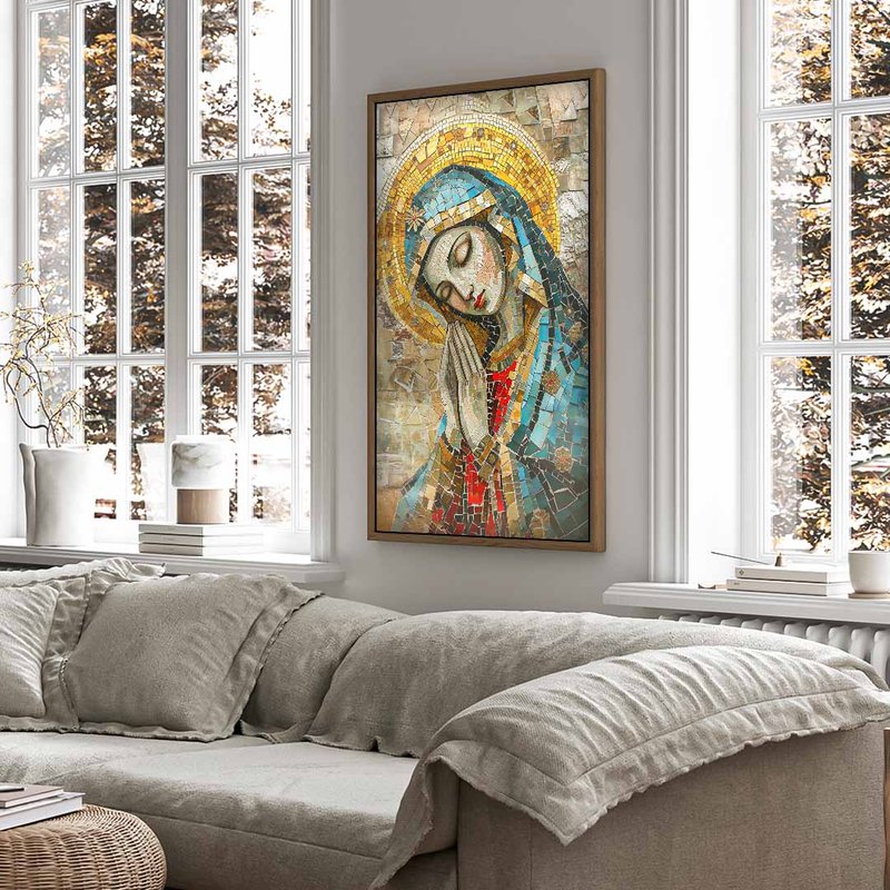 Quadro Decorativo Vitral Maria