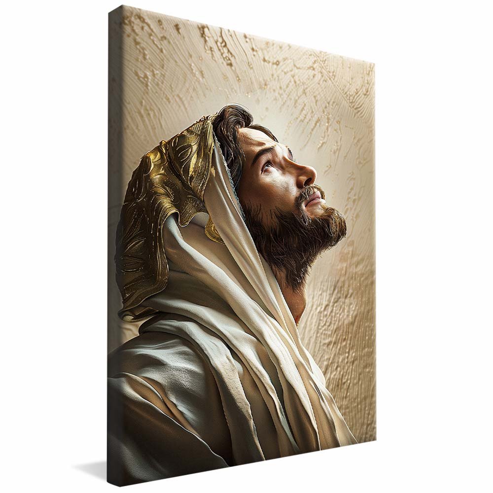 Quadro Decorativo Jesus Rezando ao Pai