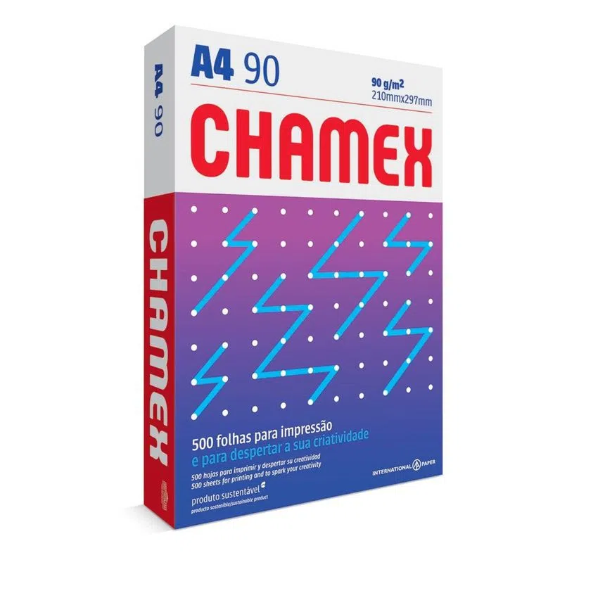 Papel Chamex Super A 4 90gr C 500fl - Cx C/5