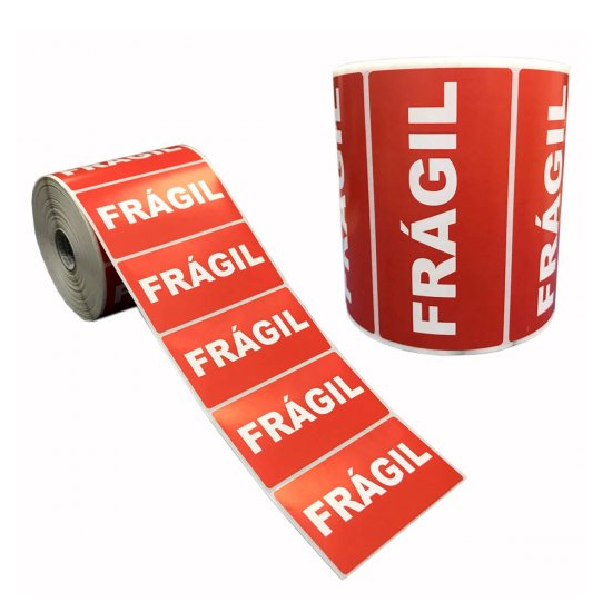 Etiqueta Rótulo Adesivo Frágil C/1.000 Unidades UNICO