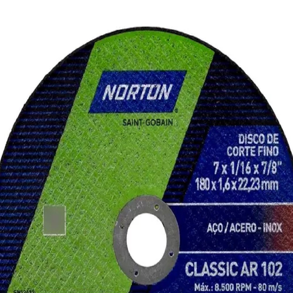 Disco de Corte Aço Inox 7 x 7/8'' - Norton