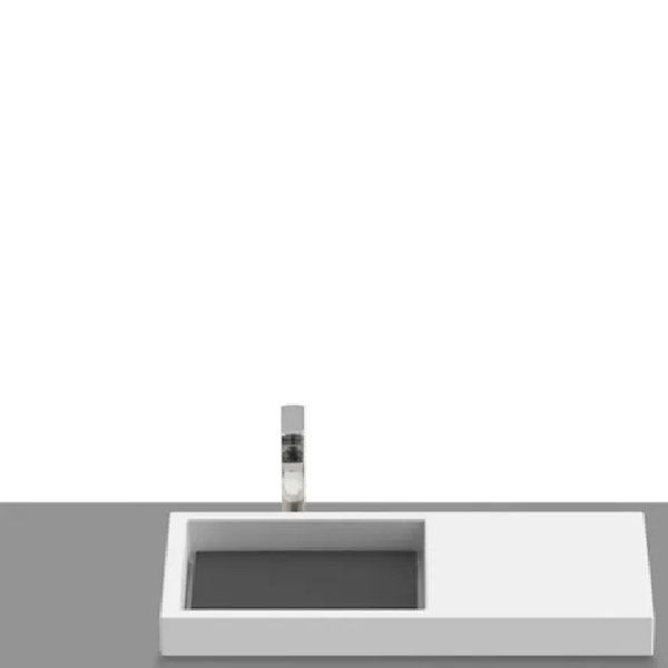 Cuba de Sobrepor 800x380 Skyline Horizon Branco Matte c/ Tampo Onix Roca