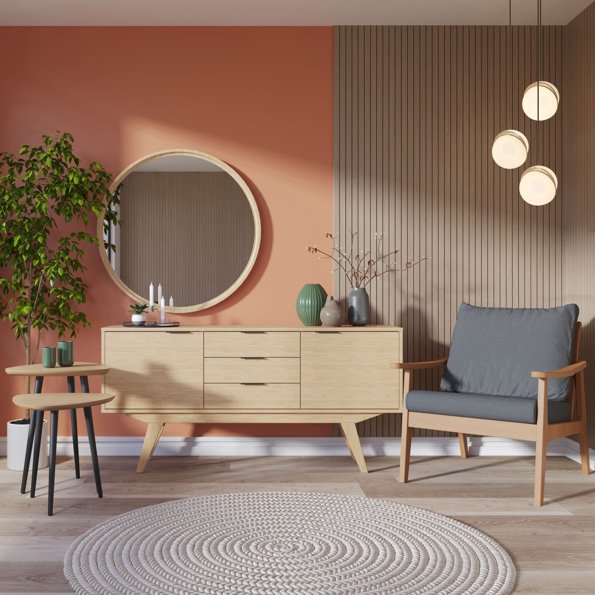 Combo Hall Nala Madeira/Branco