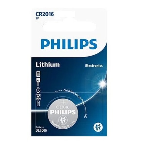 Bateria Lithium 3V CR2016 C/1 Unidade Philips