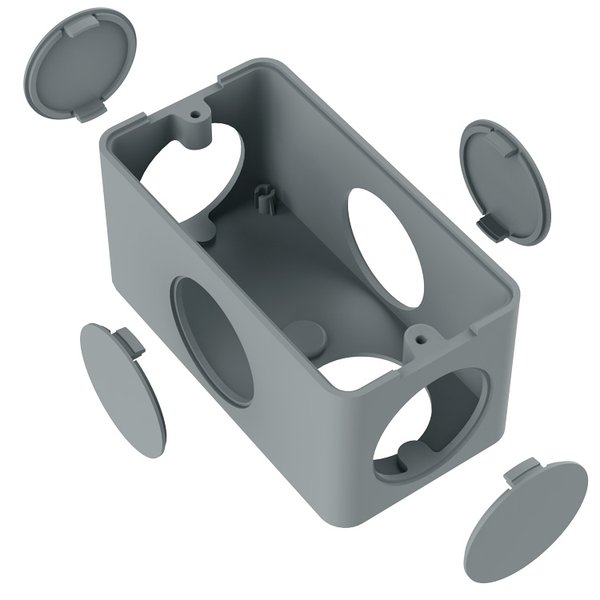 Condulete PVC Múltiplo 1/2-3/4 Cinza INPOL