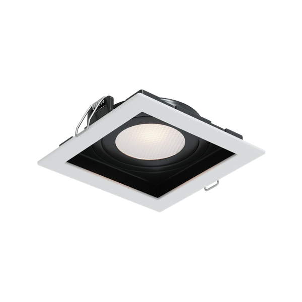 Embutido ABS Quadrado AR70 GU10 Recuado Branco/Preto