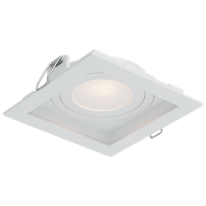 Embutido ABS Quadrado AR111 GU10 Recuado Branco