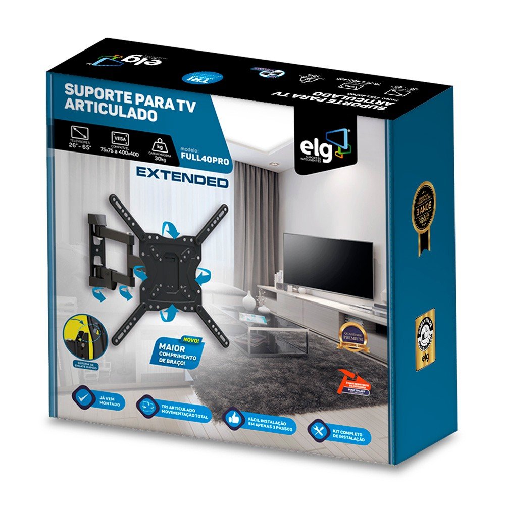 Suporte TV Articulado 26 a 65 FULL40_PRO ELG