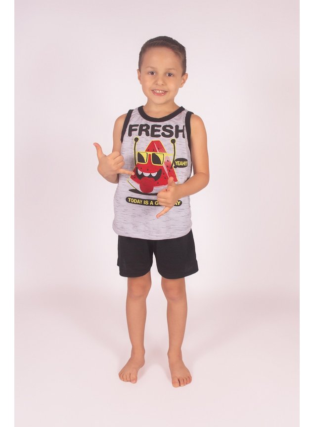 Pijama Menino Regata Rajado Melancia