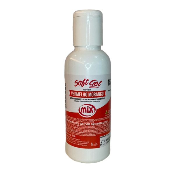Corante Softgel Vermelho Morango 150g Mix