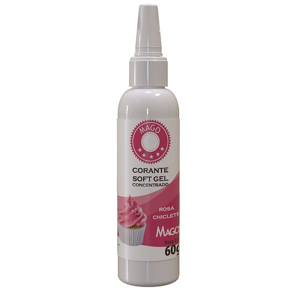 Corante Soft Gel Rosa Chiclete 60g Mago
