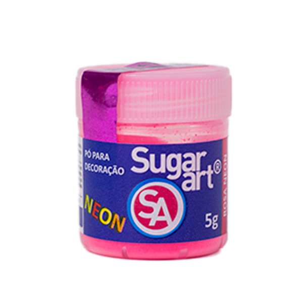 Po P/ Decoracao Neon Rosa 5g Sugar Art