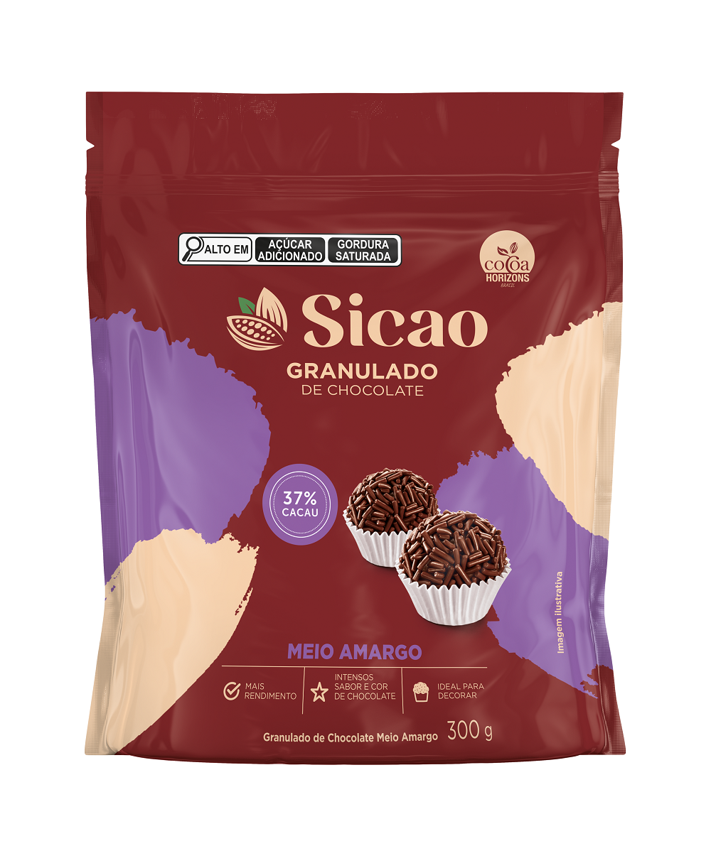 Granulado Meio Amargo 300g Sicao