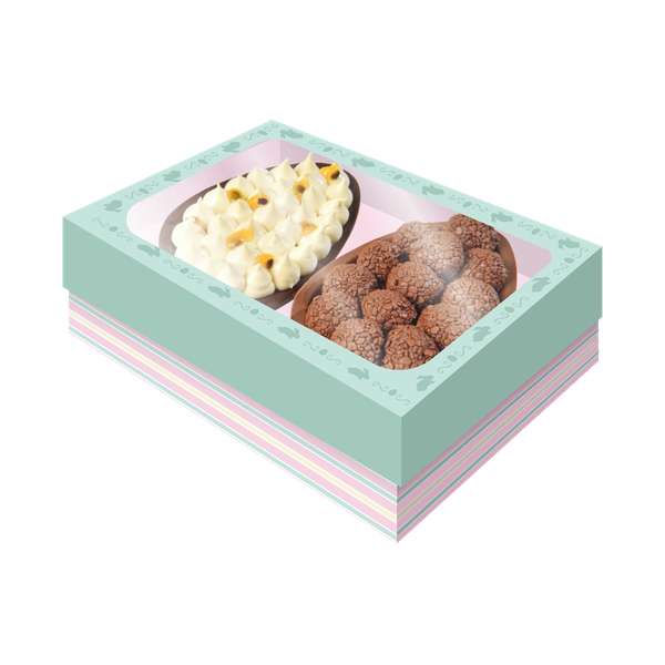 Caixa 2 Ovos Visor Pp Candy Tiffany Fest