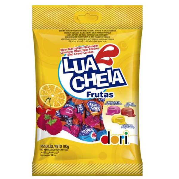 Bala Lua Cheia Frutas 100g Dori