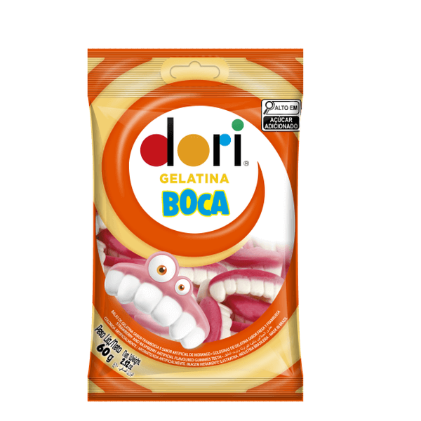 Bala Gelatina Boca 60g Dori