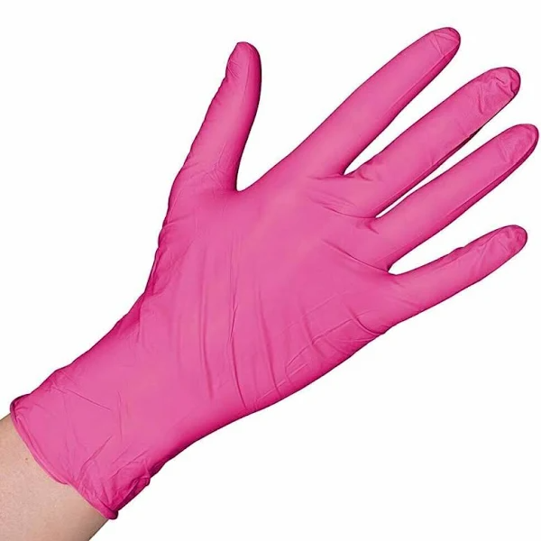 Luva Nitrilica M Rosa C/100 Vabene