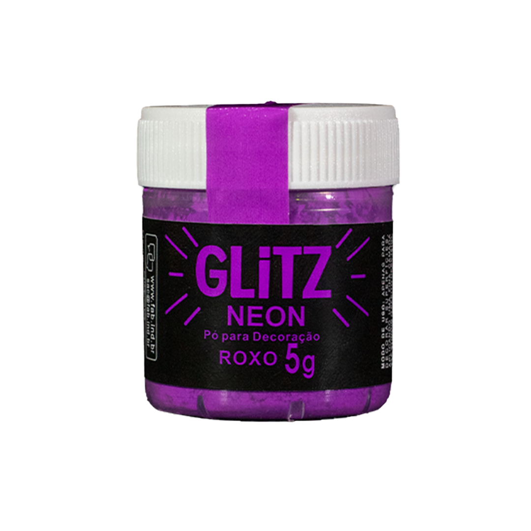 Pó Decorativo Neon Glitz De 5g Roxo
