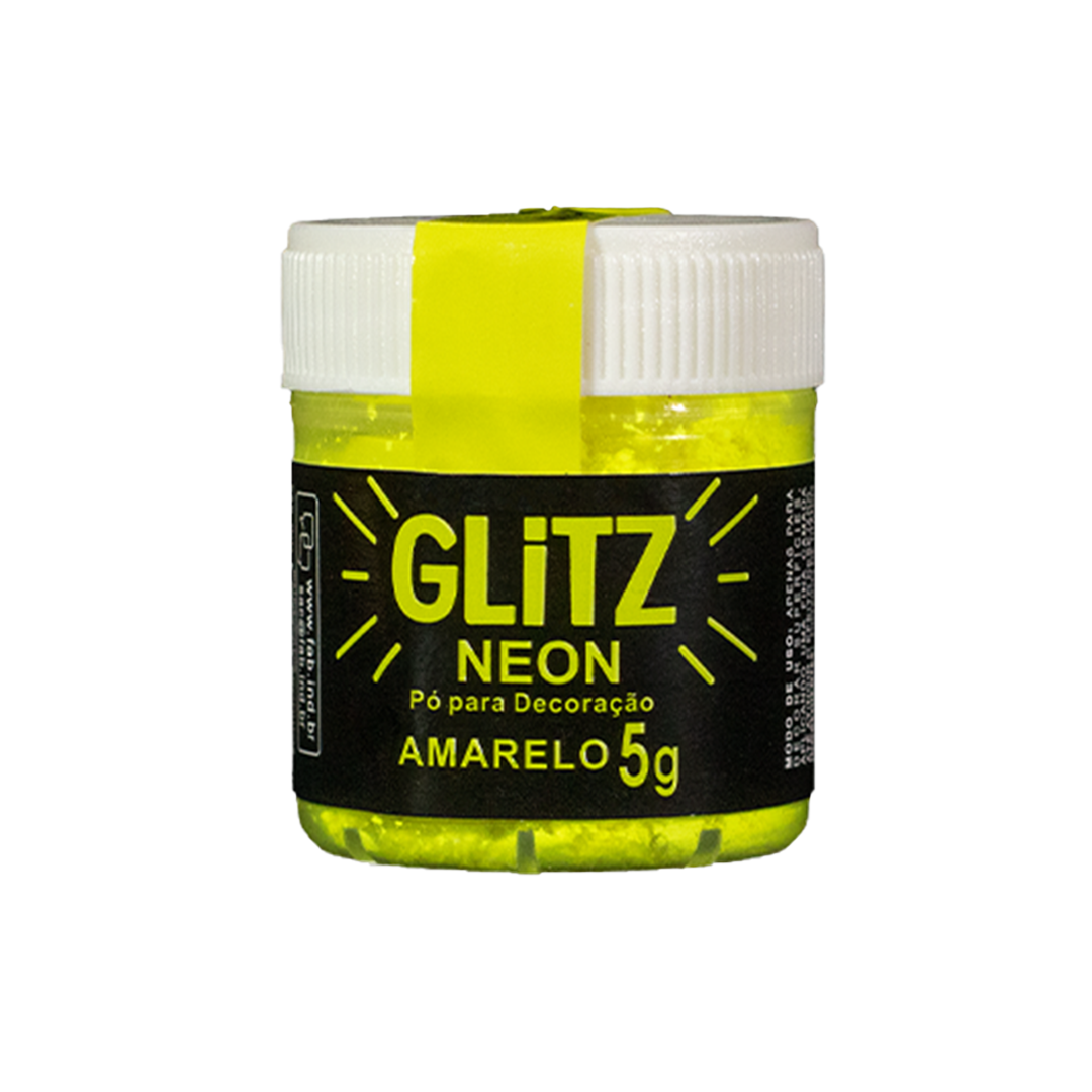 Pó Decorativo Neon Glitz De 5g Amarelo
