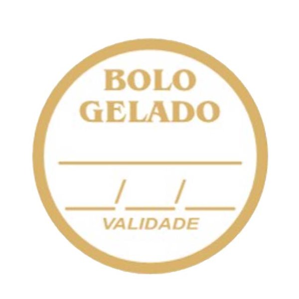 Etiqueta Bolo Gelado Carber Com 100 Unidades