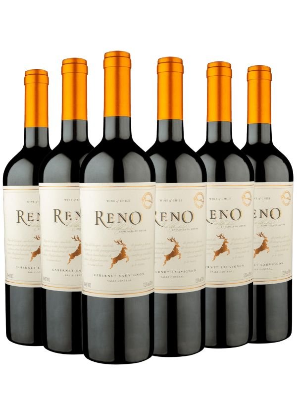 Kit 6 Garrafas Vinho Tinto Chileno Reno Cabernet Sauvignon 750 mL