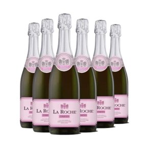 Kit 6 Garrafas Espumante Francês La Roche Brut Rosé 750 mL