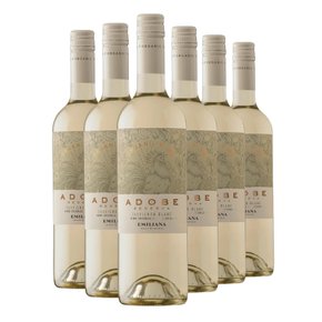 Kit 6 Garrafas Vinho Branco Orgânico Adobe Reserva Sauvignon Blanc 750 mL