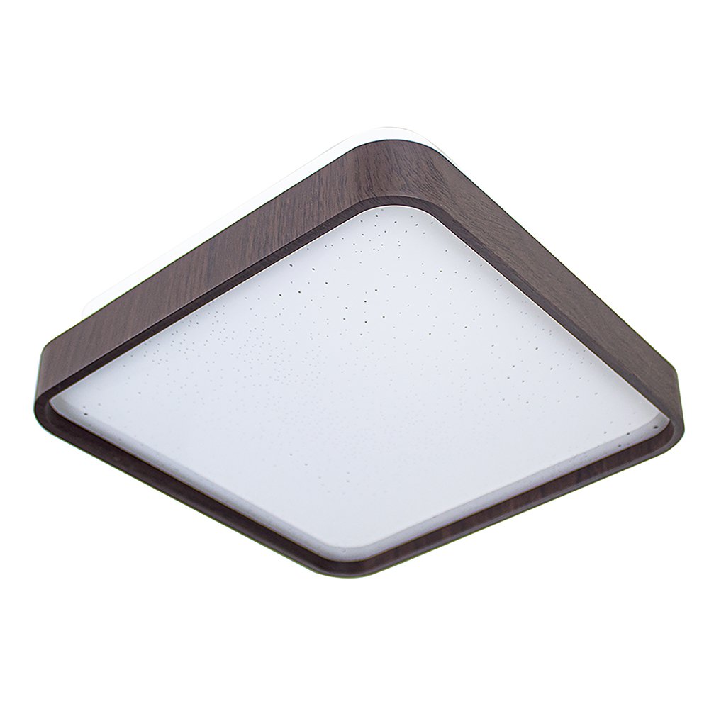 Plafon Round LED 18W Acrilico Liso 28x28CM Café 3000k Quente - Camicado