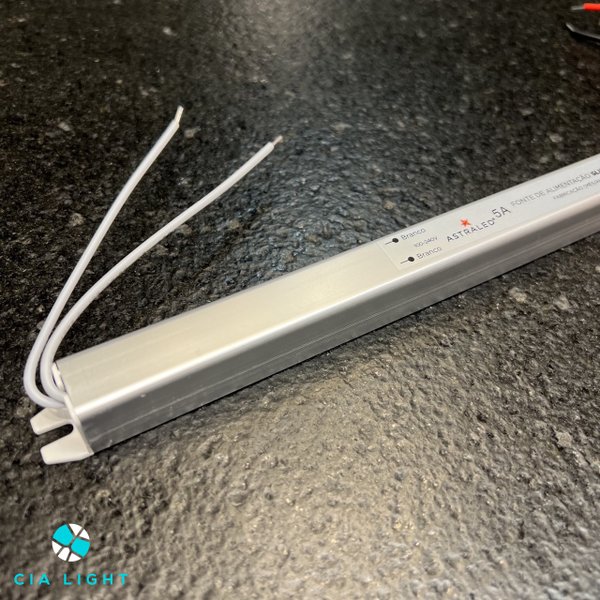 Fonte Driver Slim 12V 5A 60W Bivolt Astra LED