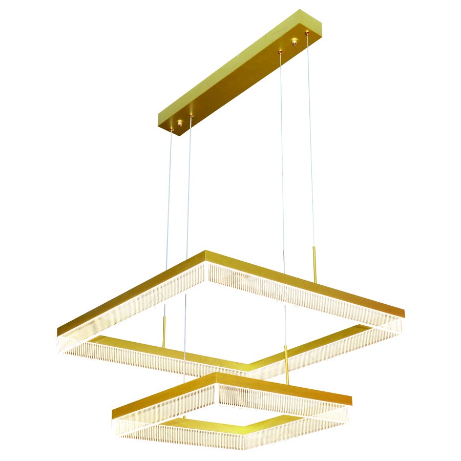 Pendente LED Quadrado 3000K 80W Bivolt - Sindora Iluminação