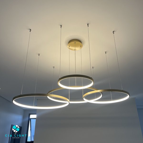 Pendente LED 4 Anéis 143w Bivolt - Astra LED