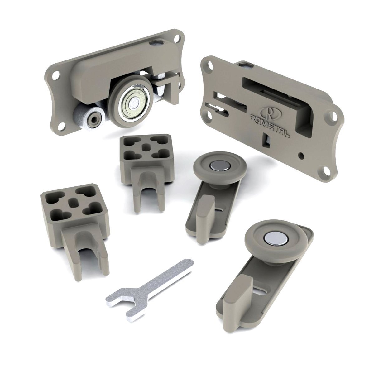 Kit Roldana Porta de Correr com Guia RO40 Rometal