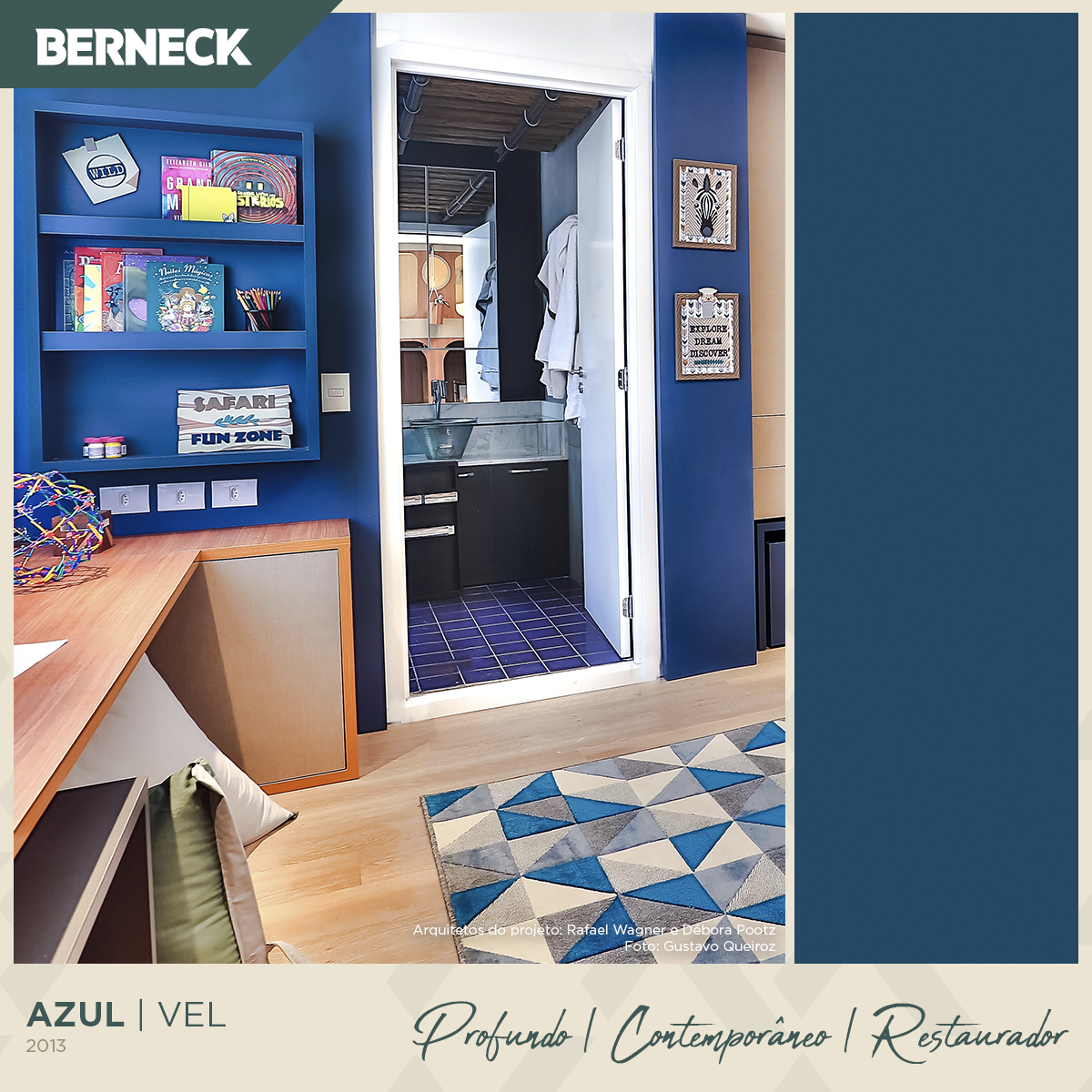 MDF 15mm 2 Face 1,85x2,75m Azul Vel Berneck