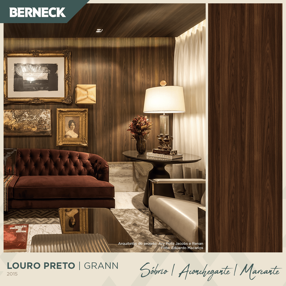 MDF 15mm 2 Face 1,85x2,75m Louro Preto Grann Berneck