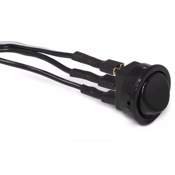 Botão Interruptor Paralelo 3 Pinos Com Fio - Preto