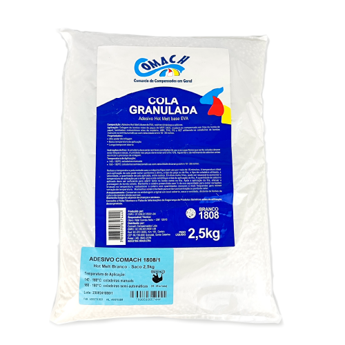 Cola Granulada Hot Melt Branca 1808 2,5kg Coladeira Baixa Temperatura ...