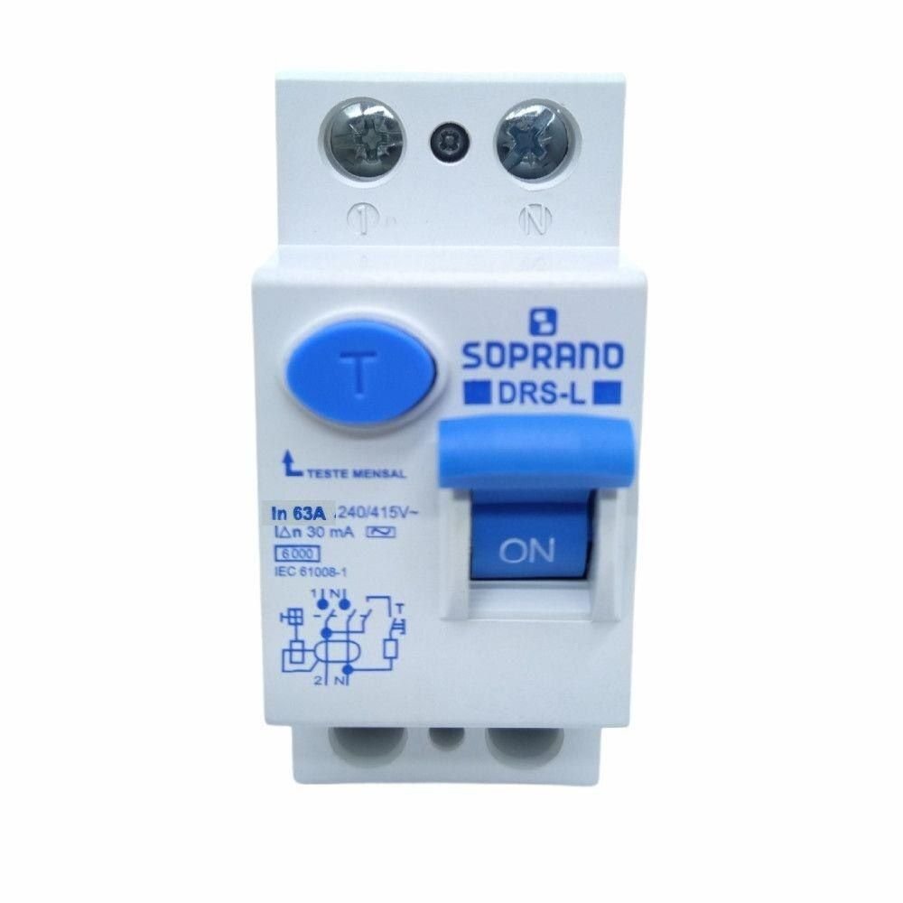 Interruptor Diferencial DRS-L Bipolar 63A SOPRANO