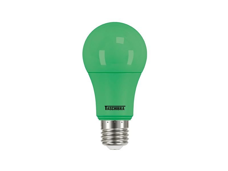 Lâmpada LED Color Verde 5W E27 bivolt TASCHIBRA