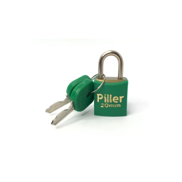 Cadeado 20Mm Revestido Verde Na Cartela