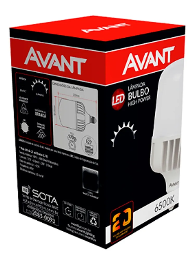 Lâmpada Led Bulbo 40w Alta Potencia Branco Frio 6500k AVANT